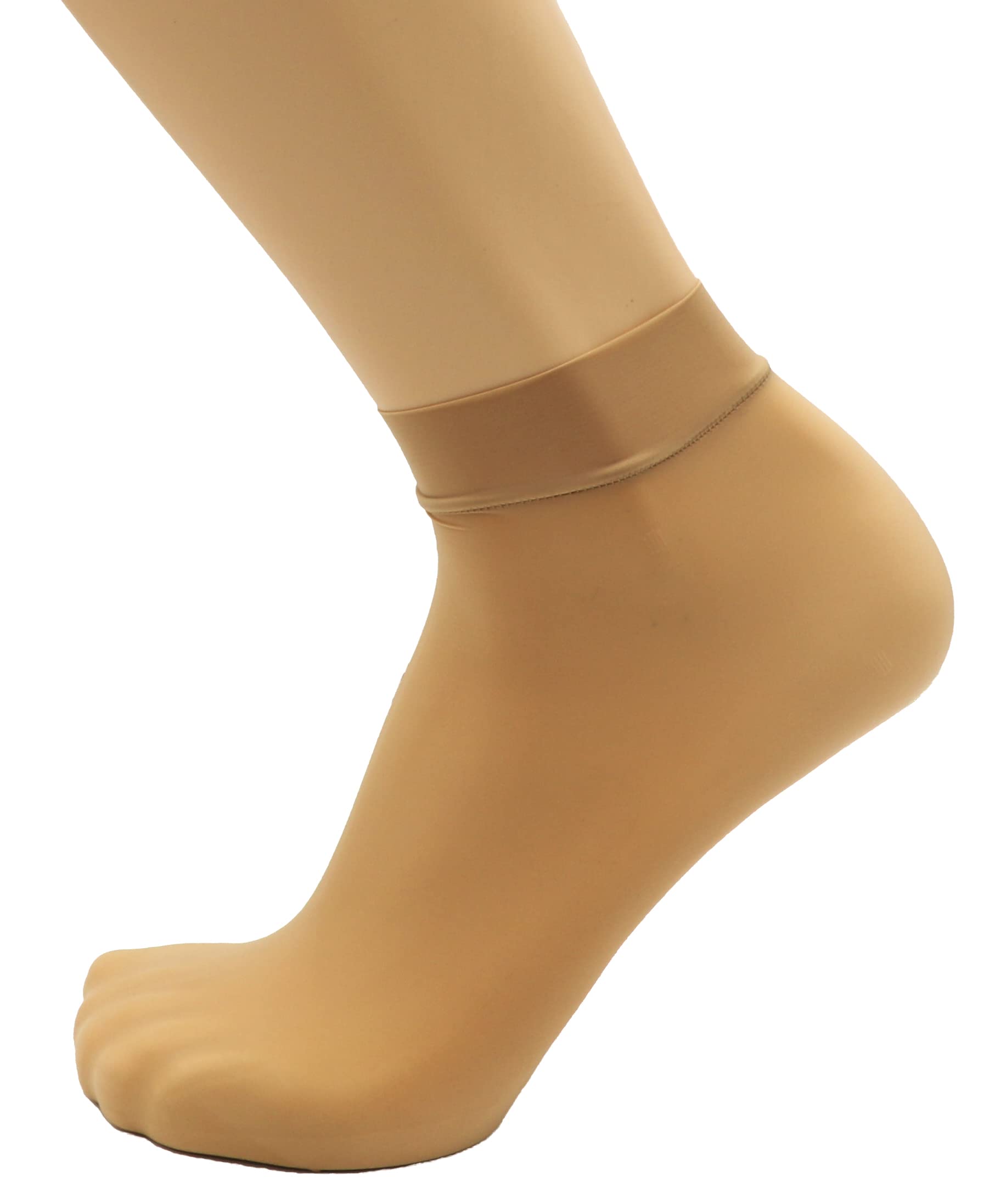 Mona's Choice Mens Ice Silk Ankle Socks (Pack of 5, Nude)