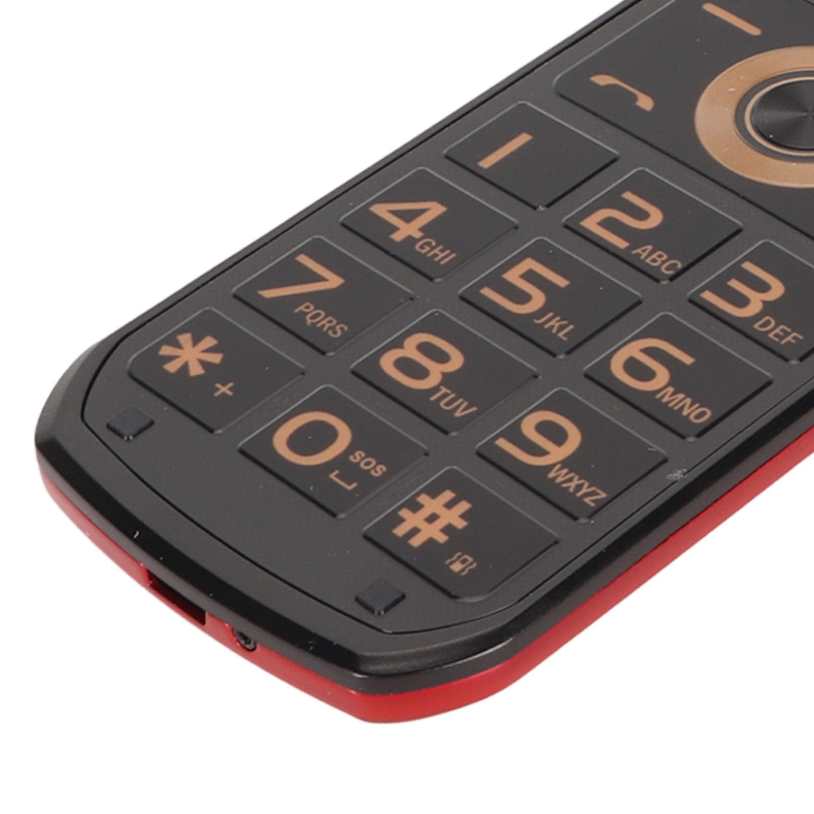 LJCM Dual Card Flip Phone, 2.6 Inch Main Screen 1.77 Inch External Color Screen Metal ABS 4G Senior Flip Phone GPS Positioning for (Red)