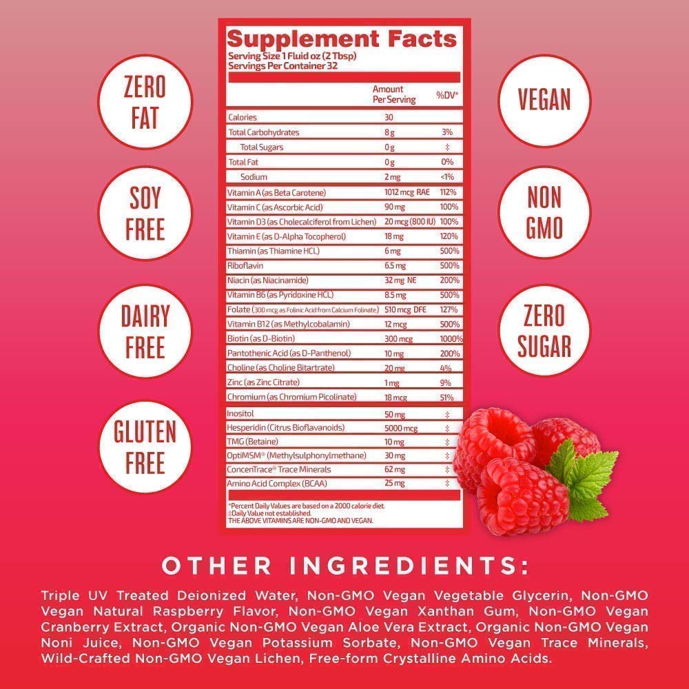 Morning Multivitamin Raspberry & Nighttime Multimineral Pineapple Bundle by MaryRuth's | Vegan Vitamin A, B, C, D3, E & Amino Acids | Vitamins for Immune Support, Digestion, Focus & Energy | Magnesium