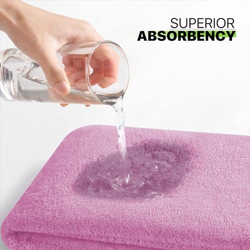 Magshion Extra Large Cotton Bath Sheet for Bathroom Adults Oversized Quick-Dry Bath Sheet Towel, Pink