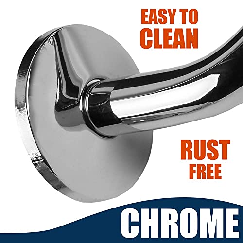 Shower Head Extension Arm with Flange,"S" Shaped Shower Head Riser Extension Arm, 10 inch Chrome Shower Pipe Extension