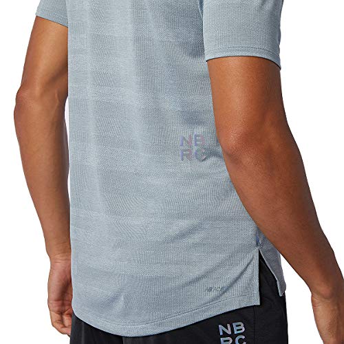 New Balance Men's Q Speed Fuel Jacquard Short Sleeve, Athletic Grey, Small