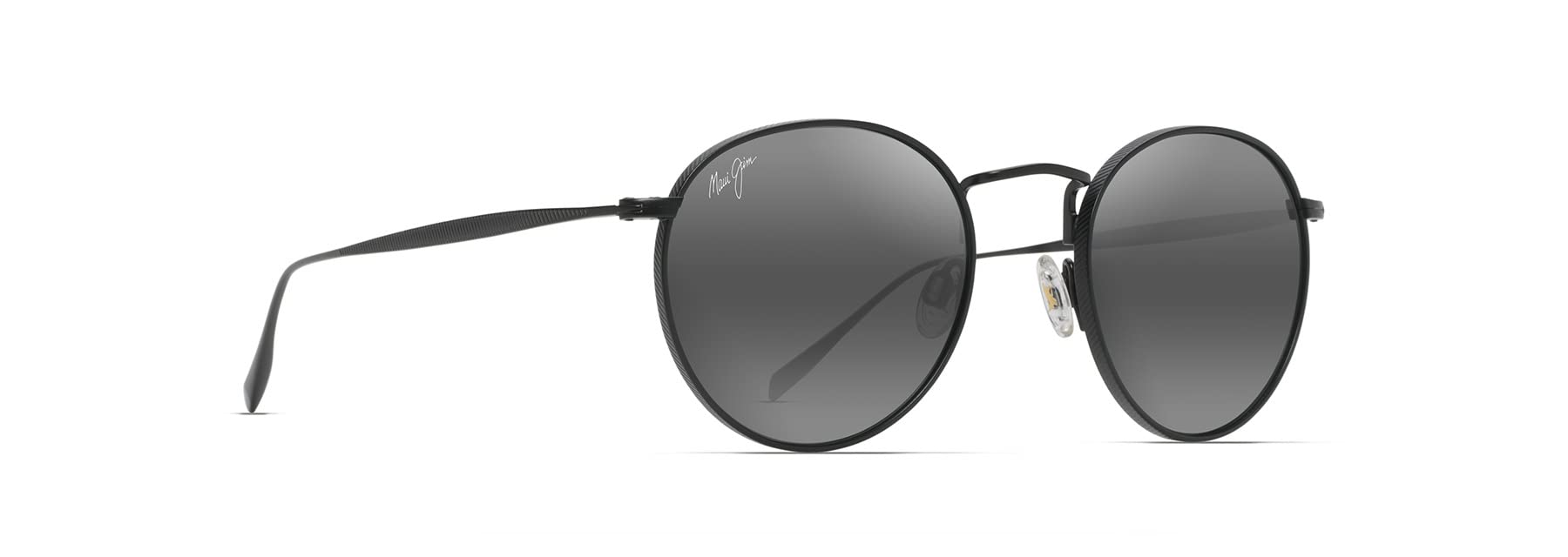 Maui Jim Men's and Women's Nautilus Polarized Universal Fit Classic Sunglasses, Black Matte/Neutral Grey, Small