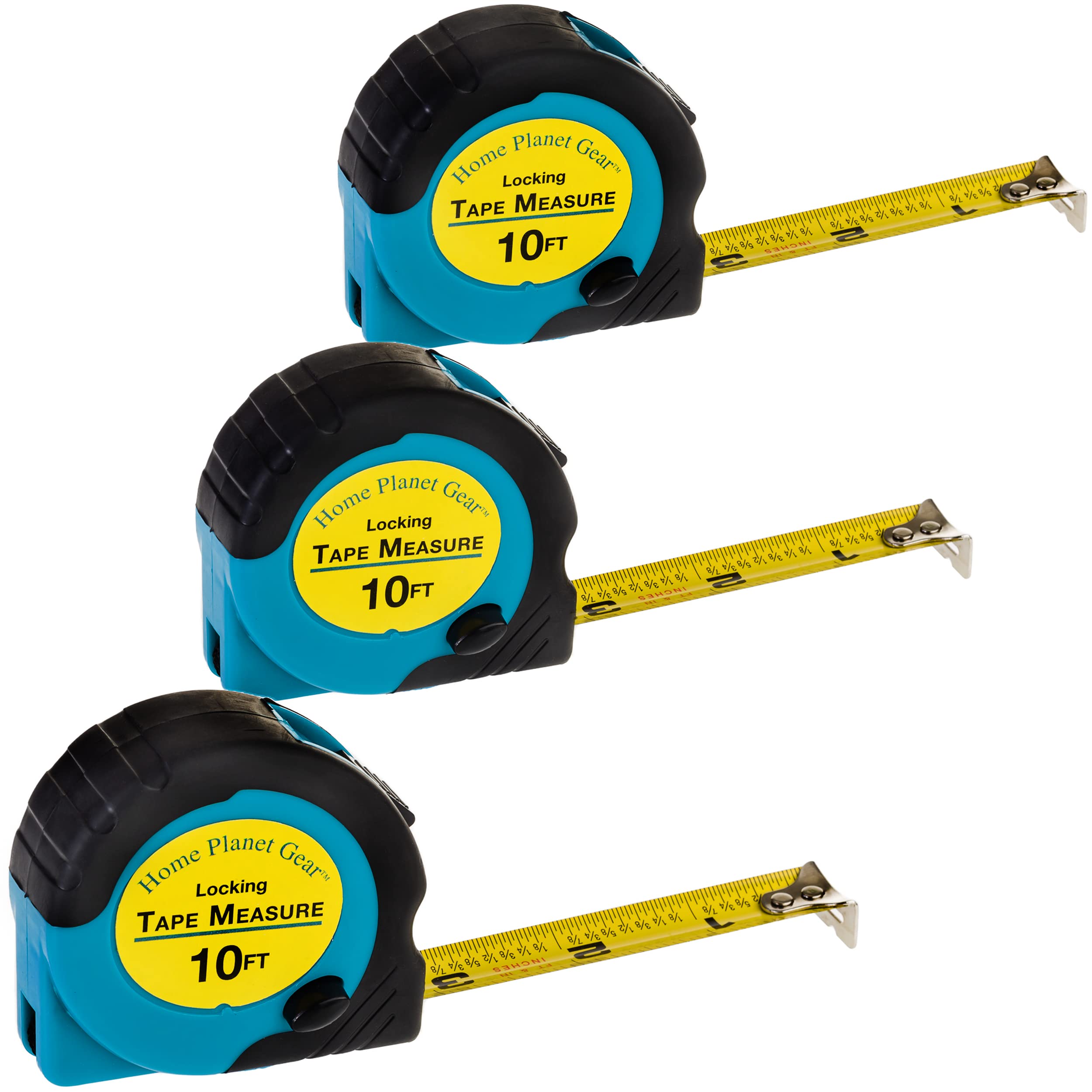 Where's My Tape Measure? 10ft Tape Measures Retractable โ 3 Pack Small Measuring Tapes โ Retractable, Fractions, Easy to Read and Easy to Find!