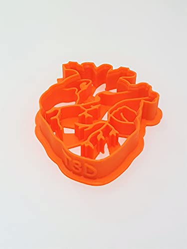 T3D Cookie Cutters Human Heart Cookie Cutter, Suitable for Cakes Biscuit and Fondant Cookie Mold for Homemade Treats, 3.56 in x 2.86 in x 0.55 in