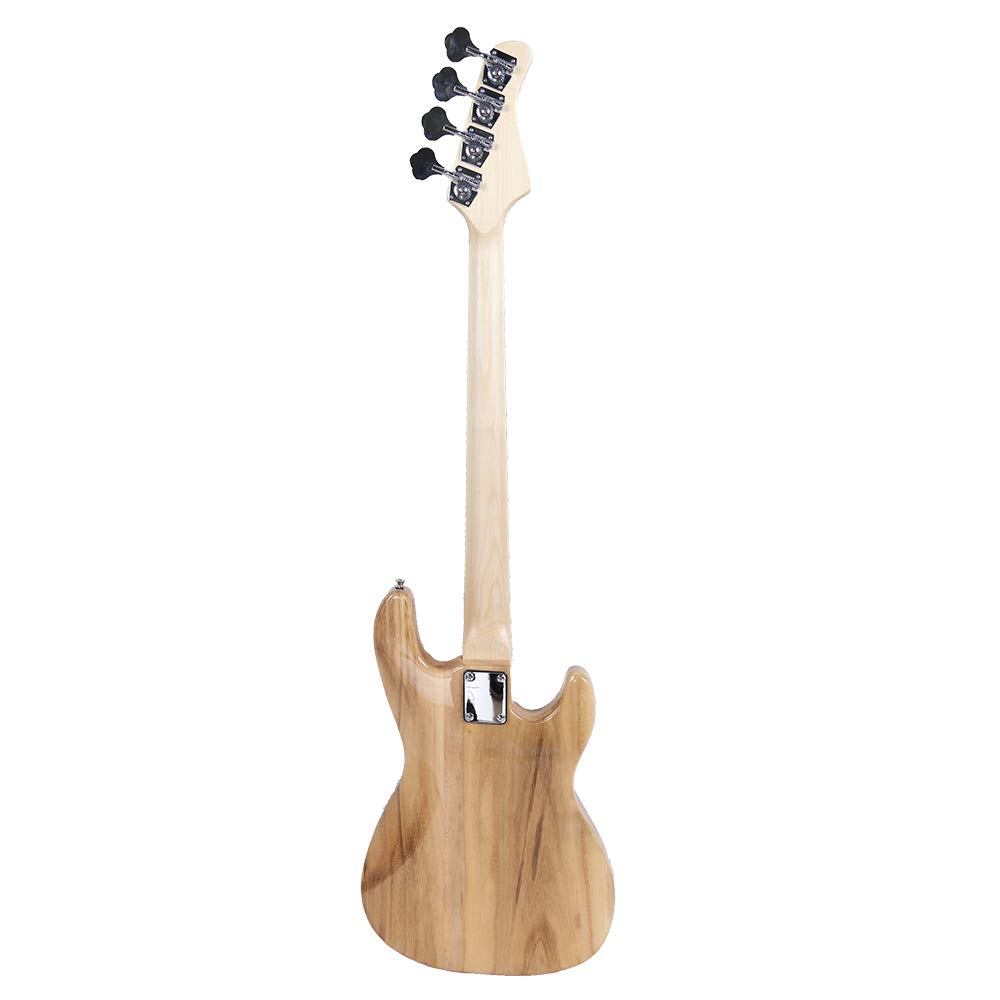 Lykos 4 Strings Left Hand Electric GP Bass Guitar + Cord + Spanner Tool + Plectrum (Burlywood)