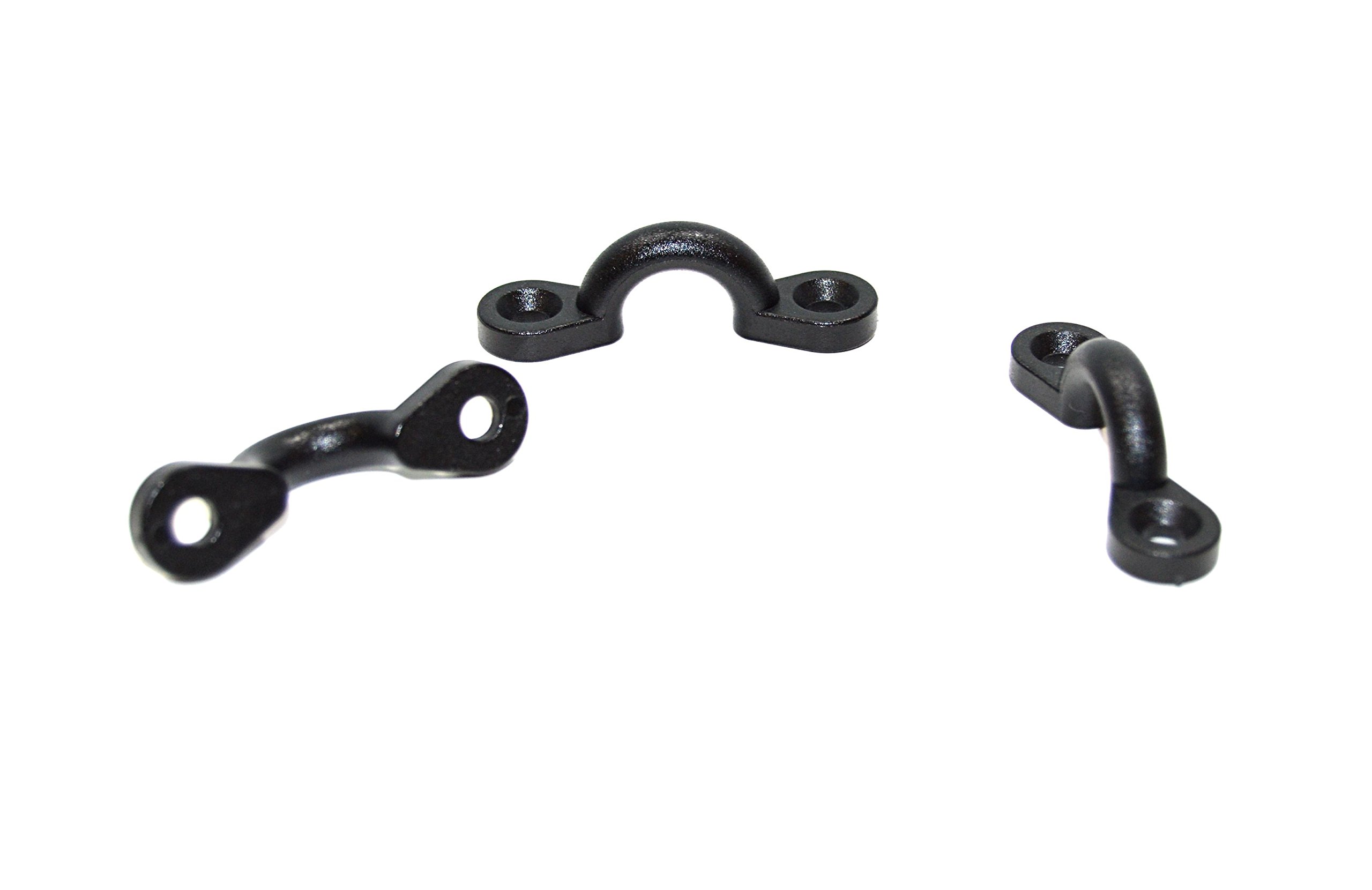 Marine Masters Expanded Deck Rigging Kit Accessory for Kayaks Canoes and Boats with Wellnuts (Black Stainless Steel)