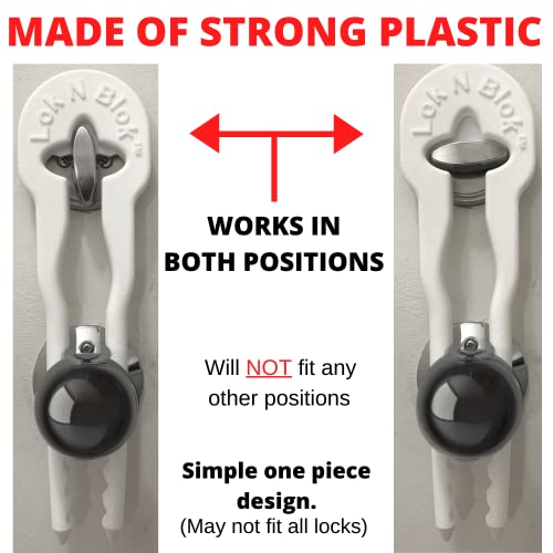 Lok N Blok Portable Door Lock Deadbolt Device No Tools Required for Maximum Deadbolt Protection Key Bumping Proof Guard Defender Home Apartment and Travel Safety Security and Child Lock