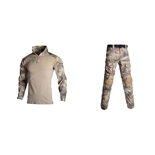 Multicam Military Uniform Combat Shirt Tactical Hunting Suit Camo Man Pant Airsoft Paintball Equipment Clothes Ruin gray M