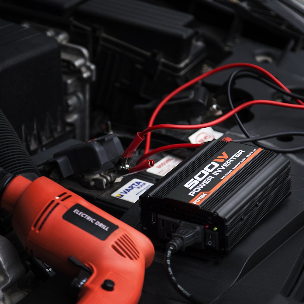 POTEK 2000W Pure Sine Wave Inverter with Automatic Transfer Switch 12V DC to 120V AC and Bluetooth