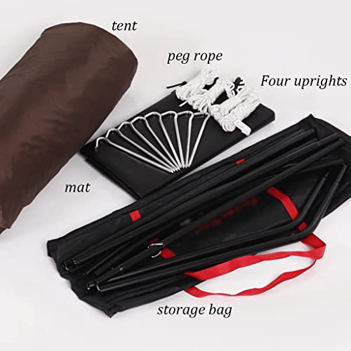 LUKERY 7.8ft Portable Pop Up Shower Privacy Tent Spacious Dressing Changing Room for Toilet Camping Biking Beach Fishing Tent