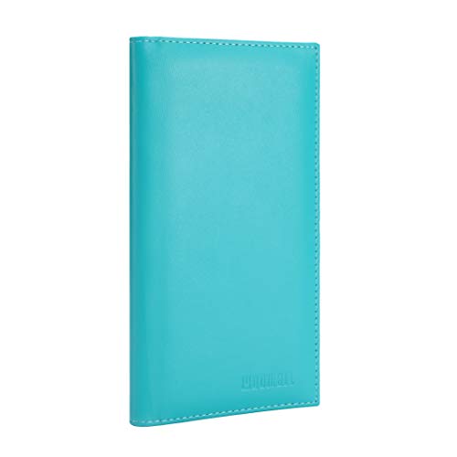 LYOOmaLL Leather Checkbook Cover for Personal Checkbook, Checkbook Cover For Women & Men, RFID Blocking Checkbook Holder Wallet for Duplicate Checks