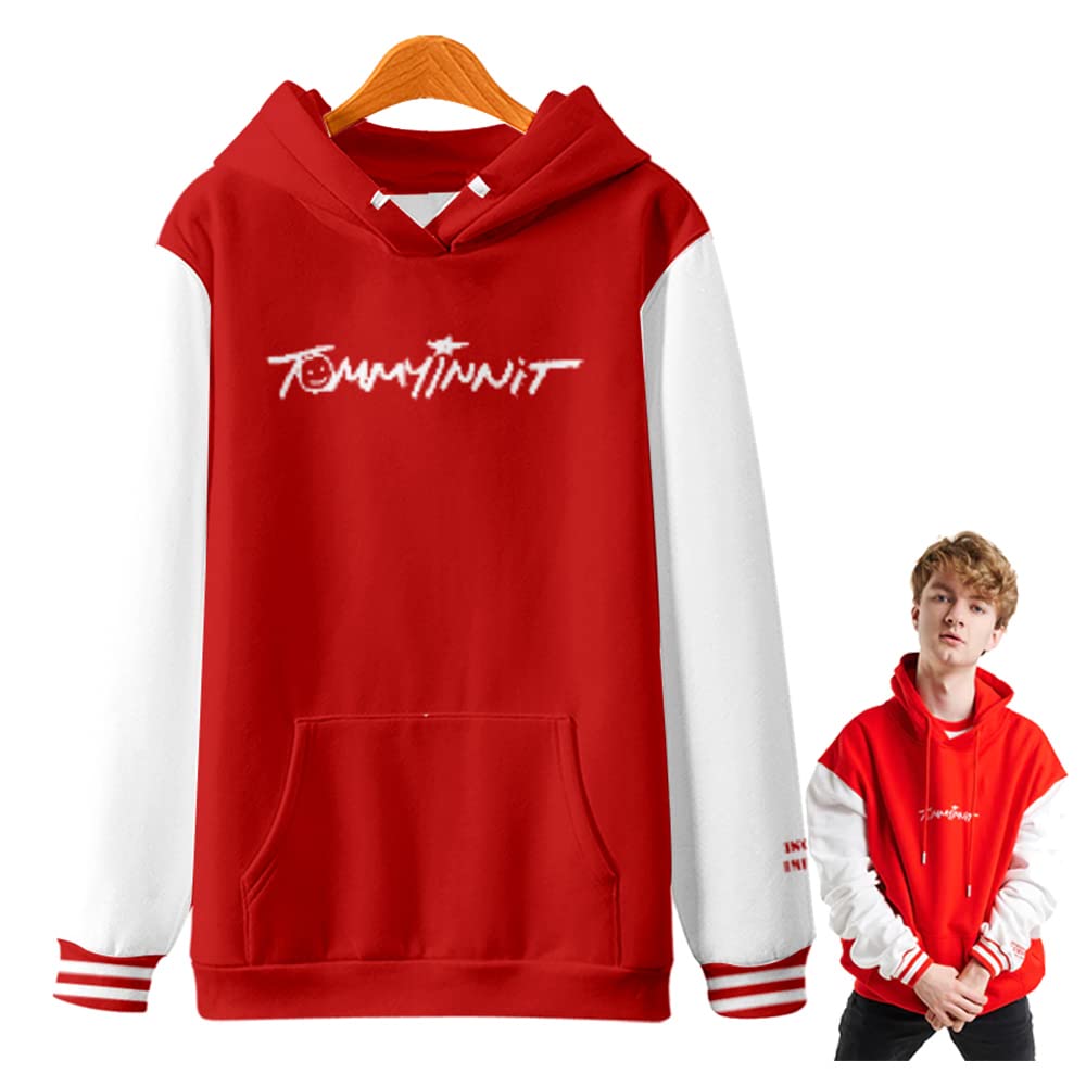 MARLLEGEBEE TommyInnit Baseball Hoodie Dream Team SMP Merch Long Sleeve Woman Man Sweatshirt Couple Clothes (WP07912,M)
