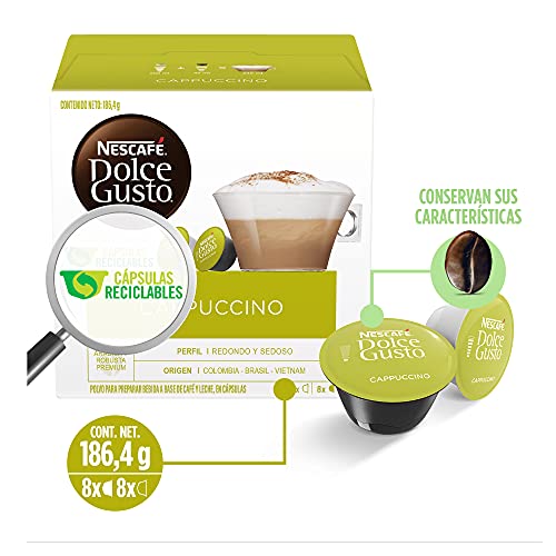 NESCAFÉ Dolce Gusto Coffee Capsules Cappuccino, 16 Count (Pack of 3)