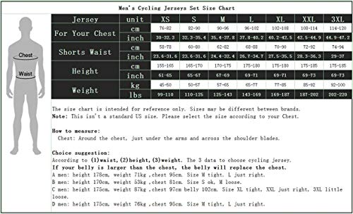 Men Cycling Jersey Short Sleeve Set USA Bike Shirt Reflective,Quick Dry+5D Padded Shorts S-3XL