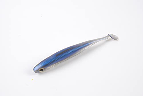 Papa.Jiang Soft Fishing Lure, Artificial Lure Swimbaits, Wiggle Paddle Tail, Multiple Color Available, Saltwater/Freshwater (Blue, 3.9'')