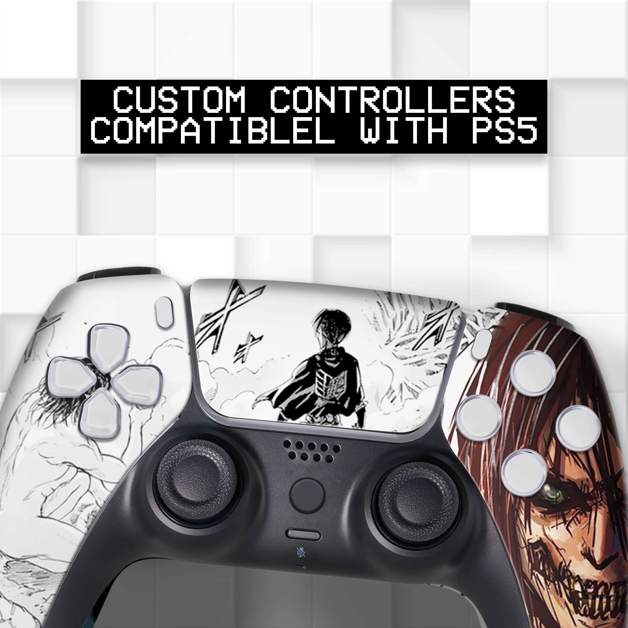 Prowler Fortnight Custom PS-5 Controller Wireless compatible with Play-Station 5 Console by BCB Controllers | Proudly Customized in USA with Permanent HYDRO-DIP Printing (NOT JUST A SKIN) (MODDED)