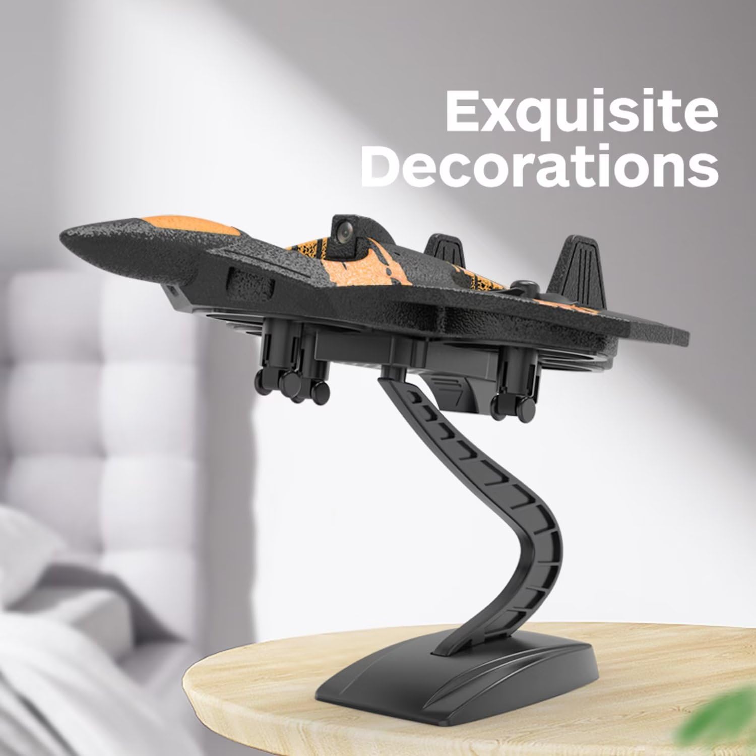 Leencum RC AirPlane Drone, Remote Control Airplane Quadcopter Helicopter with Auto Hovering,3D Flips,3 Speed Modes,long Flight Distance Flying Time Orange