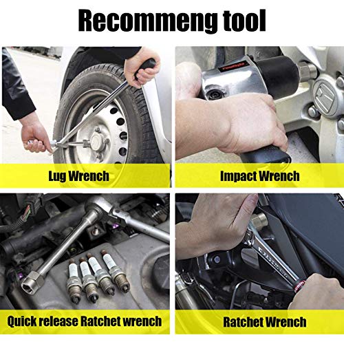 Topec 18-Piece Stripped Nut Remover, 3/8” Drive Impact Extractor Set, Damaged Bolt Nut Remover with Hex Adapter, Perfect Tool Kit for Removing Stripped, Damaged, Rounded off and Rusted Bolts & Nuts