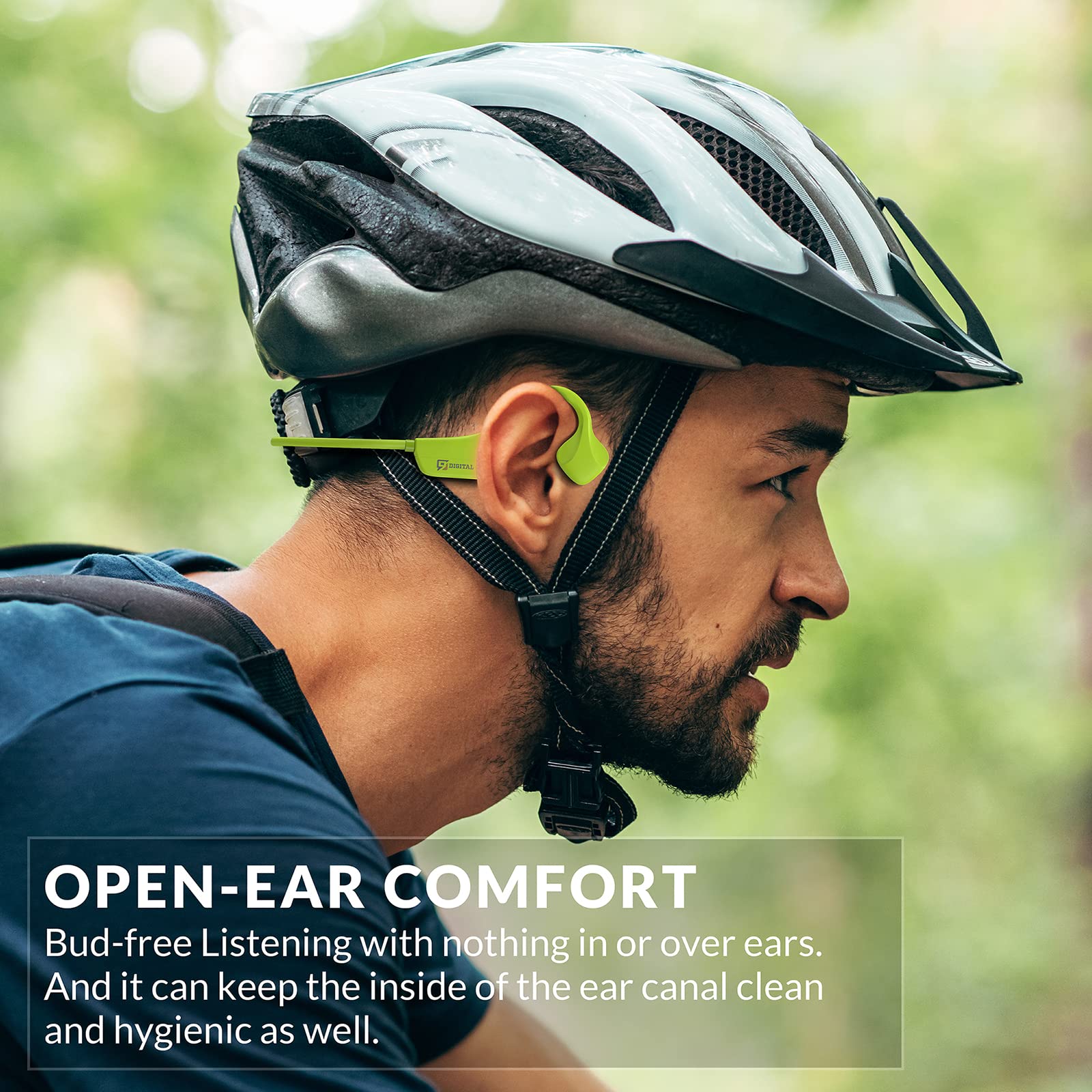 Znfrt Bone Conduction Bluetooth Headphones with Mic,Wireless Open Ear Headphones,Waterproof Sport Earphones,Sweatproof Headset for Running,Cycling,Hiking,Gym,Climbing & Driving