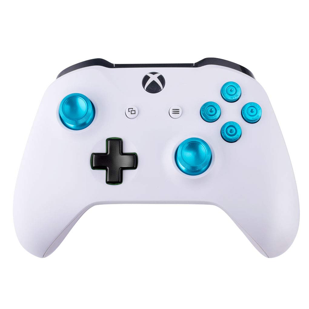 Metal Thumbsticks Joysticks for Xbox One, Aluminum Alloy ABXY Bullet Buttons Analog Grip Replacement Parts for Xbox One, for Xbox One S/X/Series X Controllers with Installation Tools(Blue)