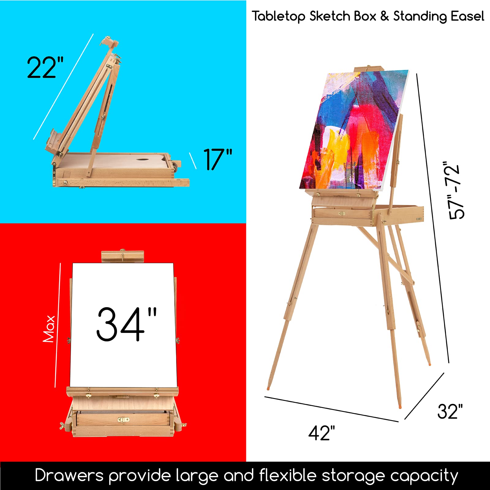 MEEDEN 149PCS Art Supplies with French Easel, All-in-one Painting Set for Artists