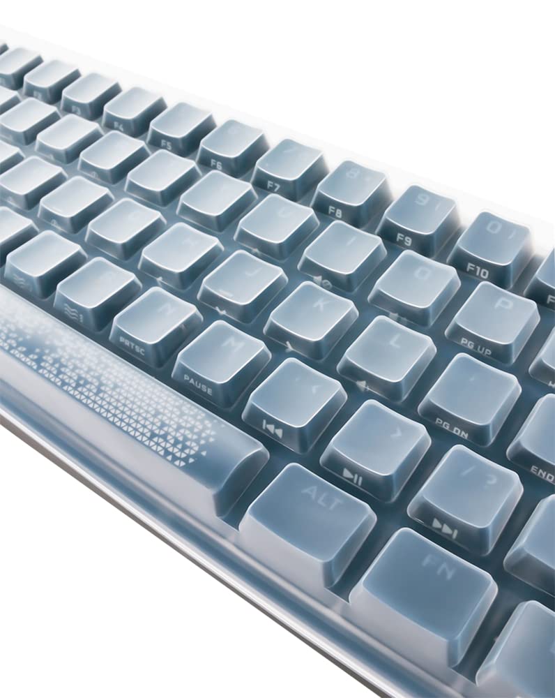 Silicone Keyboard Skin Cover Compatible for Corsair K65 RGB Mini 60% Mechanical Gaming Keyboard (Clear)