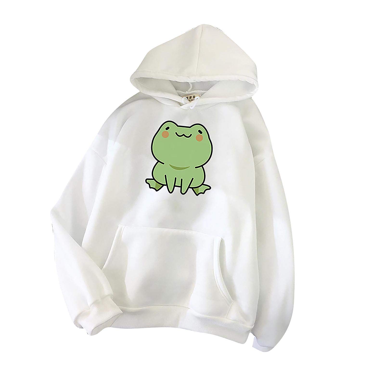 Women Long Sleeve Tshirt Fall Winter Pullovers Hooded Sweatshirt Tunic Plus Size Pullovers Hoodies Fashion Couple Top White