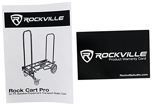 ROCKVILLE Rock Cart Pro DJ Equipment Transport Roller Car 700 LB Capacity