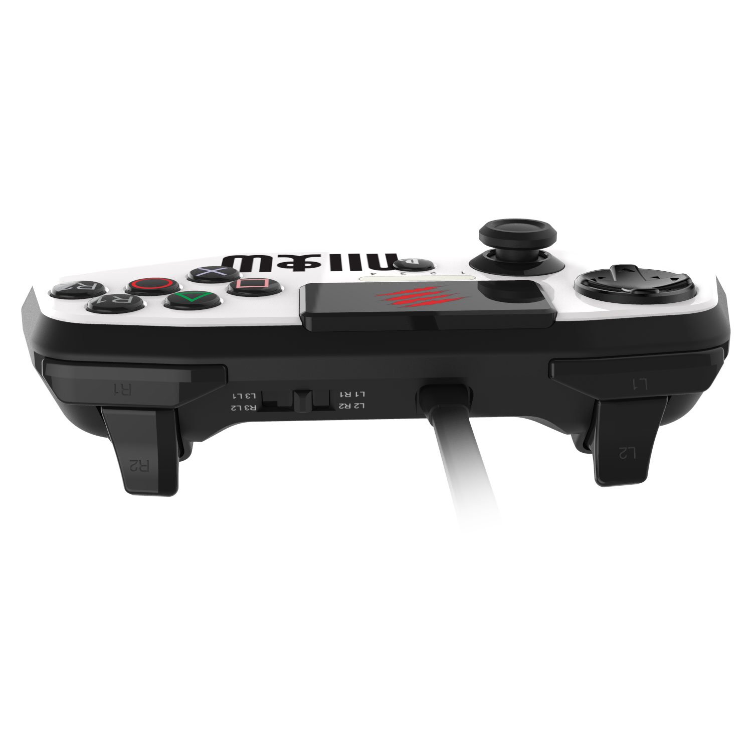 New Improved D-Pad - Mad Catz Street Fighter V FightPad PRO for PlayStation4 and PlayStation3 - White - PlayStation 4