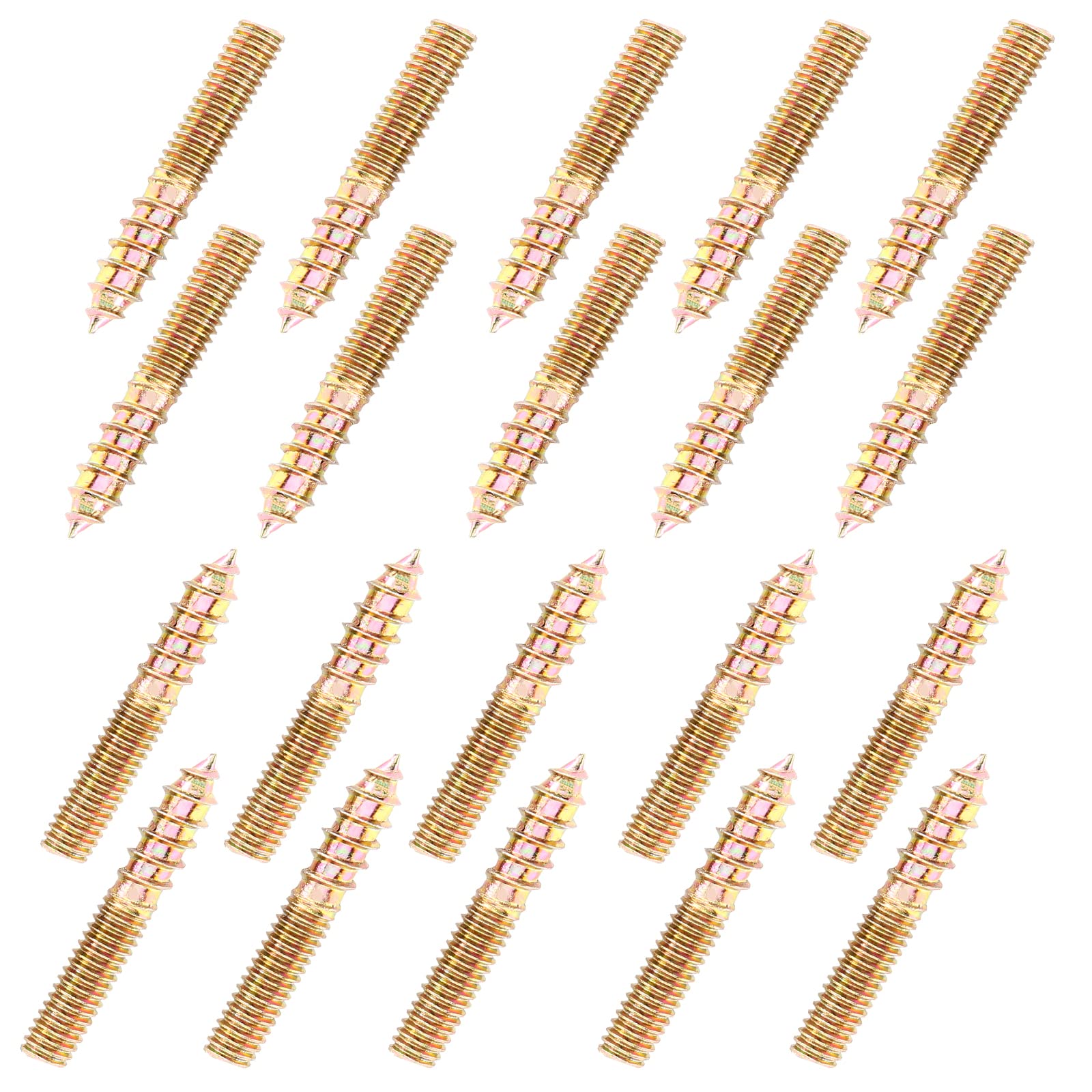 Zorveiio M4 Hanger Bolts, Length 1"(25mm) Double Headed Bolts Self-Tapping Screw for Furniture