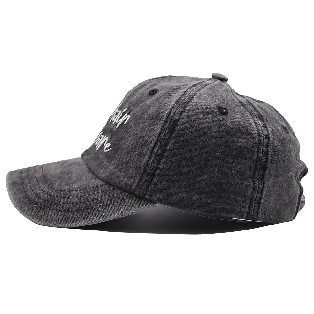 OASCUVER Lake Hair Don't Care Hat, Distressed Cotton Adjustable Lake Life Baseball Cap for Men Women
