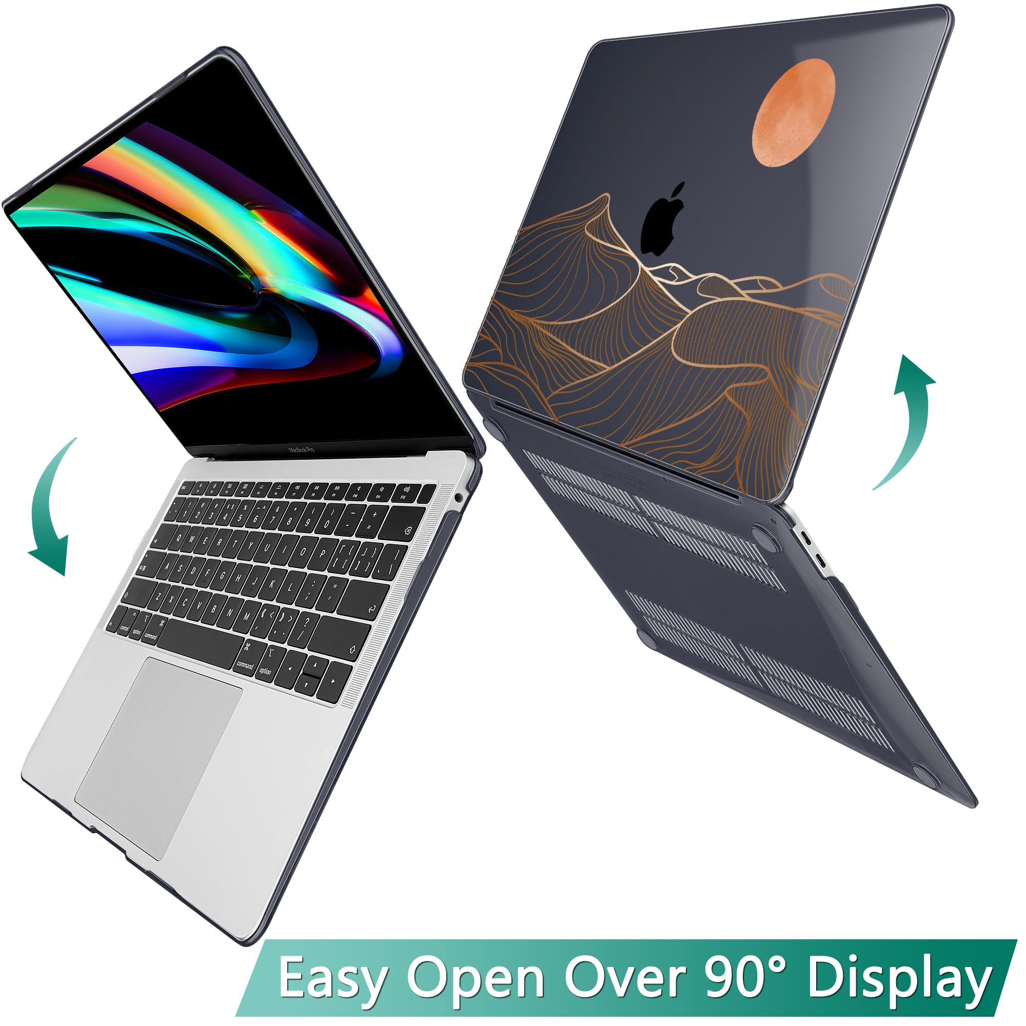 May Chen Compatible with MacBook Air 13 inch Release 2021 2020 2019 2018 (Models: M1 A2337/A2179/A1932), Plastic Hard Shell Case for MacBook Air 13 with Retina Display & Touch ID, Butterflies