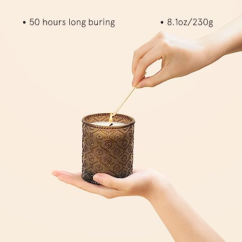 LA JOLIE MUSE Scented Candle, Grapefruit Leaves Scented Candle, Natural Soy Candle for Home Scented, 50 Hours Long Burning Time