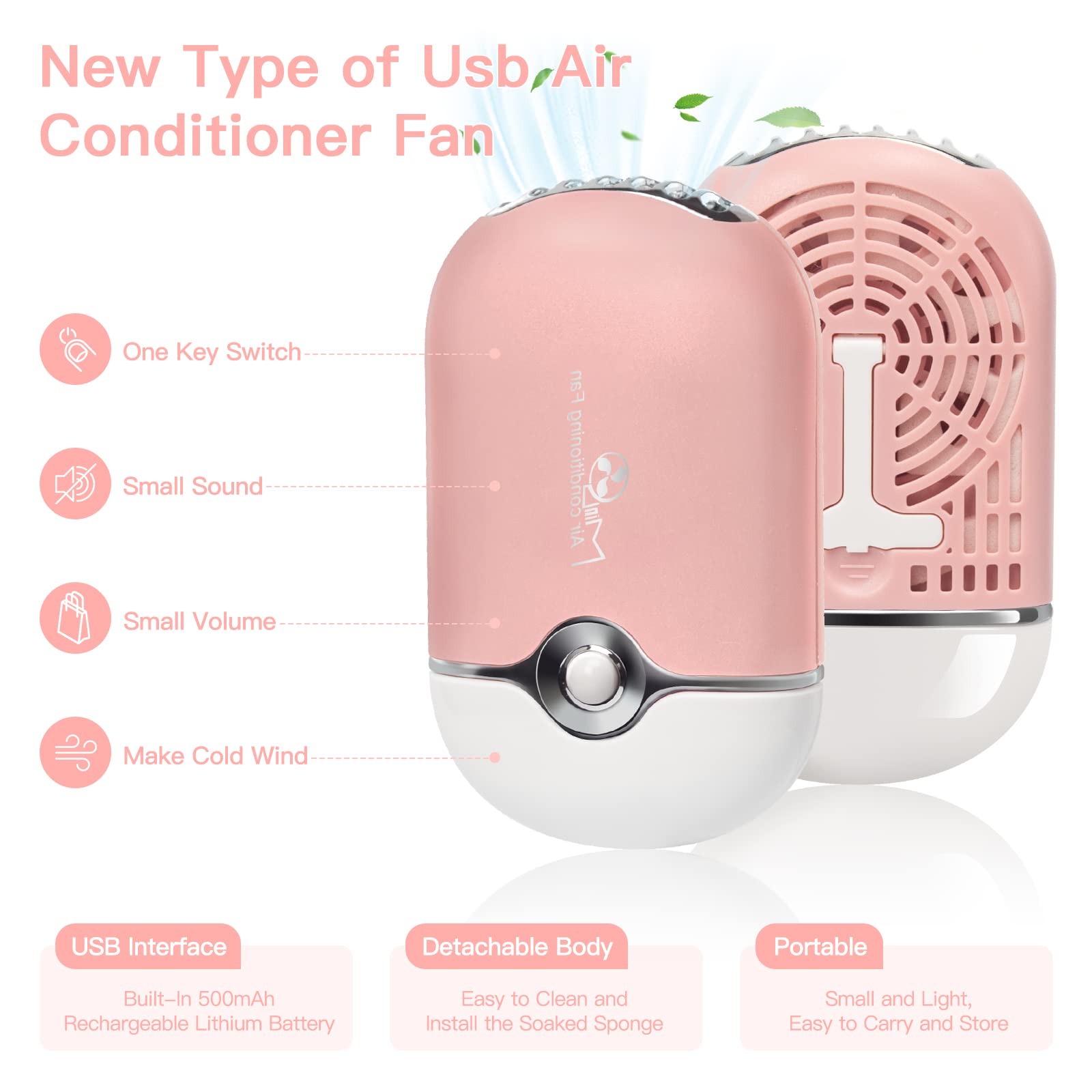 MISMXC Eyelash Fan,Rechargeable Handheld Mini Fan Lash Dryer with Built in Sponge,Perfect for Eyelash Extension Application