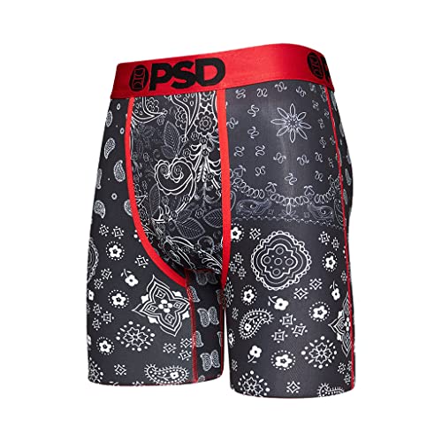 PSD Men's Hype Bandana 3-Pack Boxer Briefs, Multi, M