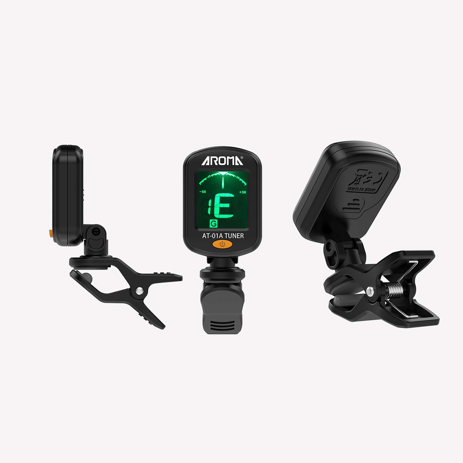Meeland Guitar tuner 2 PACK, Clip On Tuner for Guitar/Bass/Violin/ukulele,Auto Power Off/One Button Operation/AT-01A/2 Set