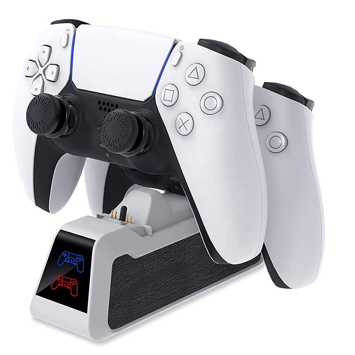 PS5 Controller Charger Playstation 5 Controller Charging Station Compatible Upgraded Playstation 5 DualSense Charging Dock with LED Indicator Safety Chip Protection Super Fast Charging