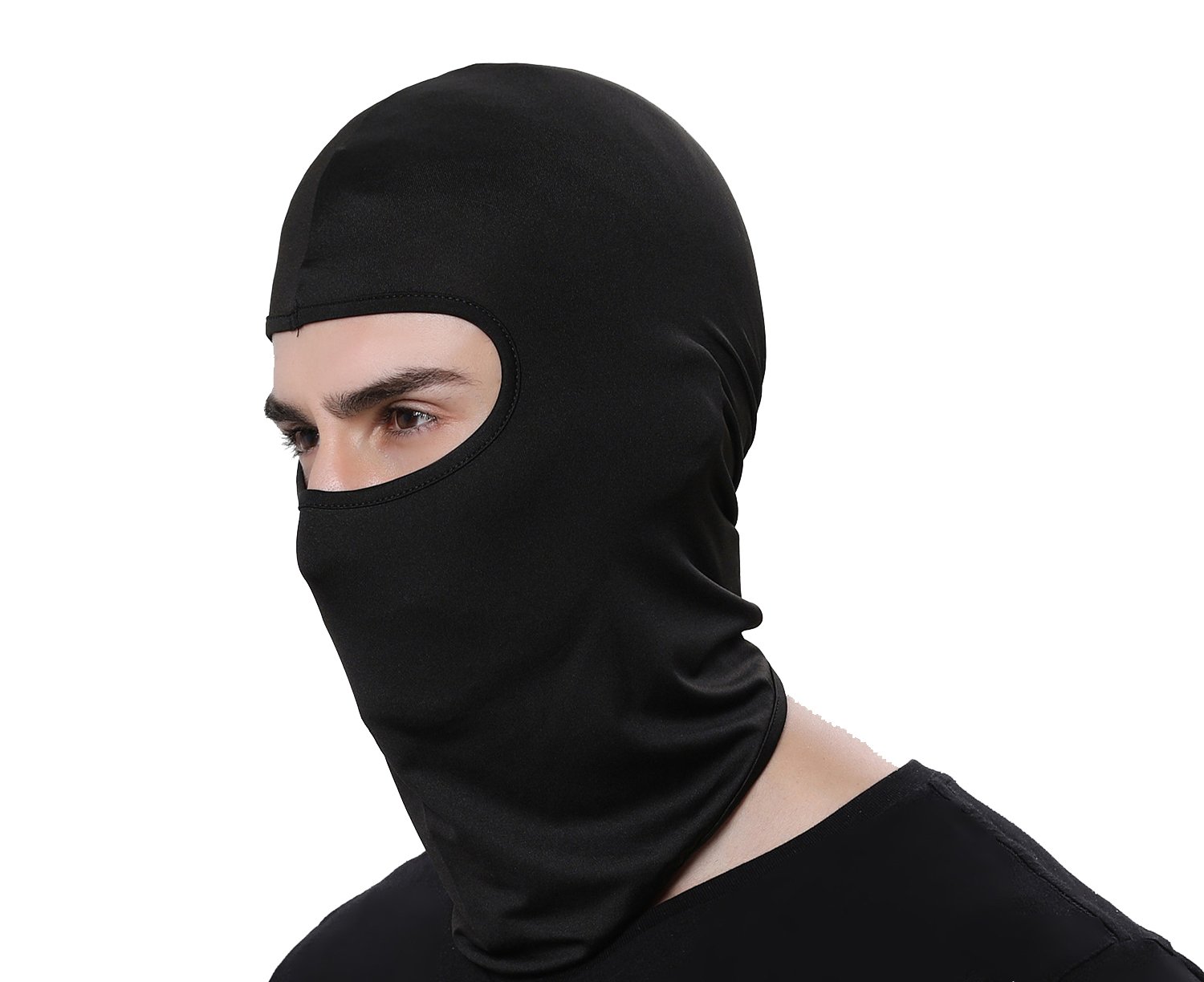 Pack of 5 Black Ski Face Mask Men Sun Balaclava Dust Proof for Outdoor Riding Fishing Headgear