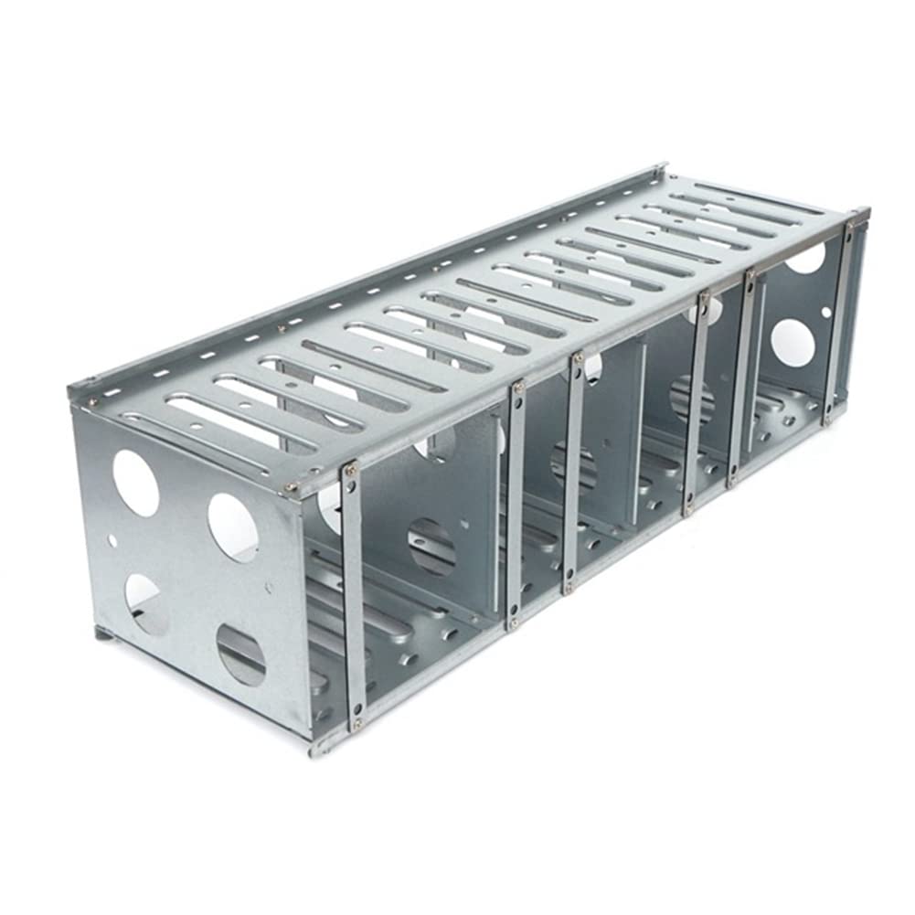 Vklopdsh New 16 Bay Hard Drive Cage 3.5 Inch Rustproof Hard Drive Tray Rack PC Classic Iron HDD Stacking Bracket for 12cm Fans A