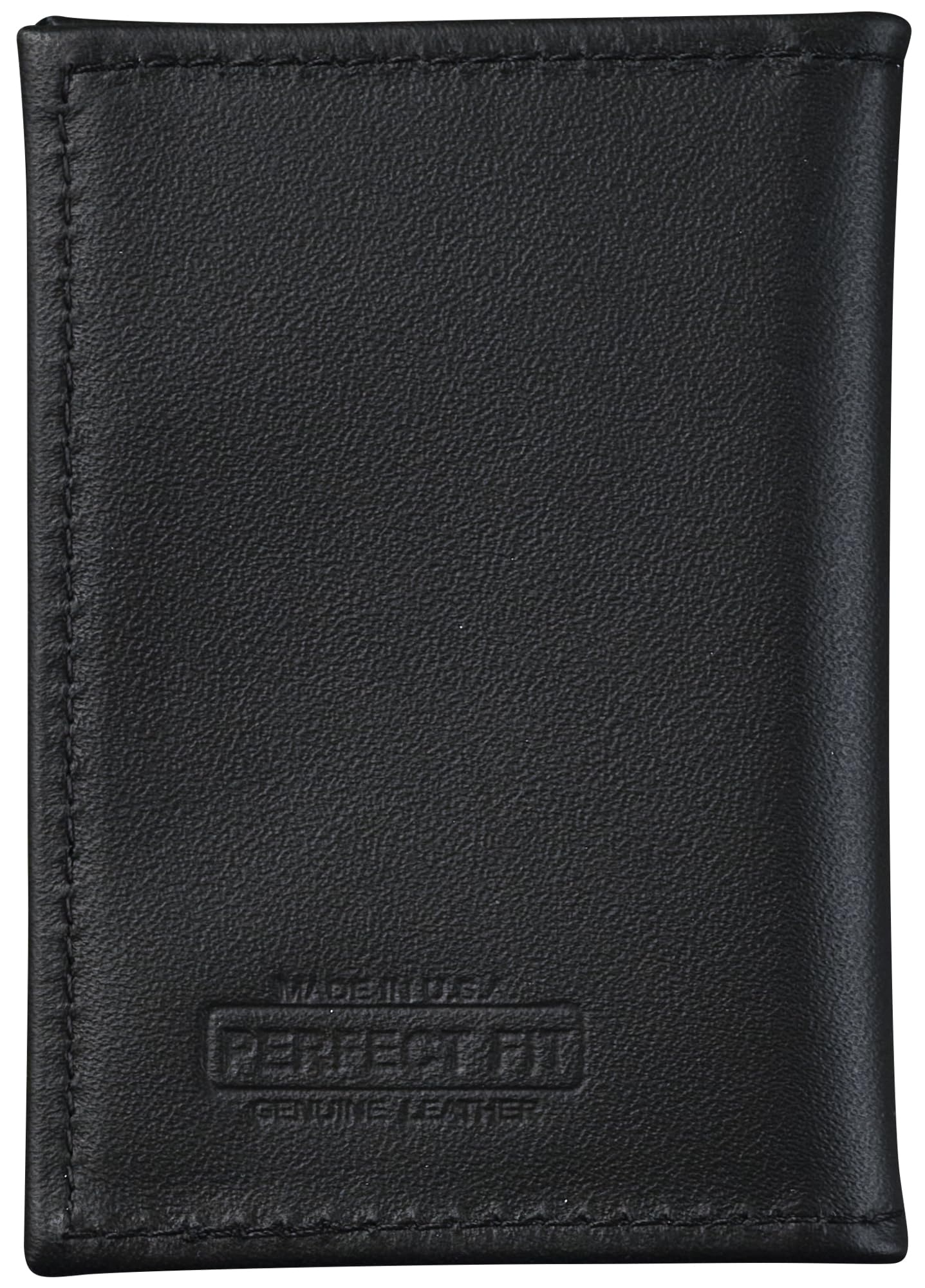 Perfect Fit Shield Wallets Slim Dress Leather 2 ID Windows Wallet Bifold License Holder Dual Double I.D. Case Card Permit For Larger Cards Minimalist Wallet