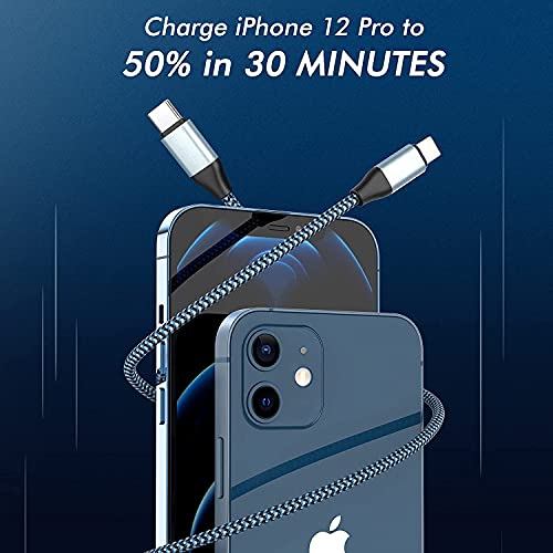 Sundix USB C Lightning Cable, 3Pack(3/6/10FT) iPhone Cord [MFi Certified], Fast USB C Charging Braided Cord Compatible with iPhone 14/13/13ProMax/12/11XS and More (Use with USB C Wall Charger)
