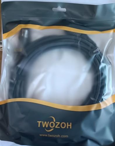 Twozoh XLR Cables 15FT, Braided Balanced 3Pin XLR Male to XLR Female Audio Microphone Cable (Professional/HiFi)