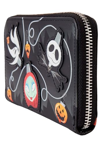 Loungefly Nightmare Before Christmas Tree String Lights Glow Zip Around Wallet
