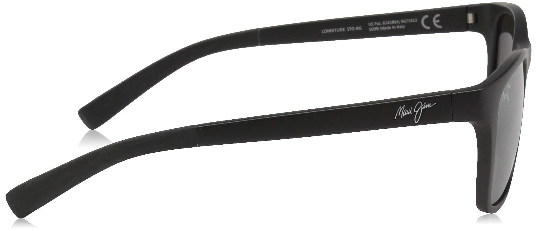 Maui Jim Men's and Women's Longitude Polarized Classic Sunglasses, Matte Black/Neutral Grey, Small