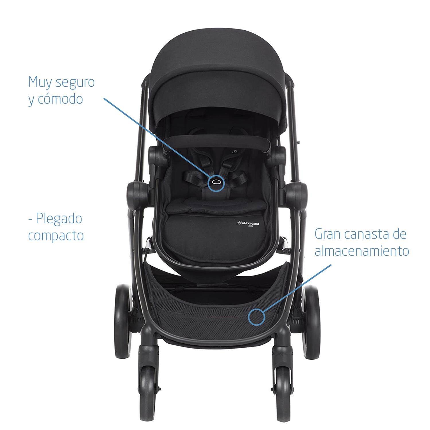 Maxi-Cosi Zelia 5-In-1 Modular Travel System, Night Black