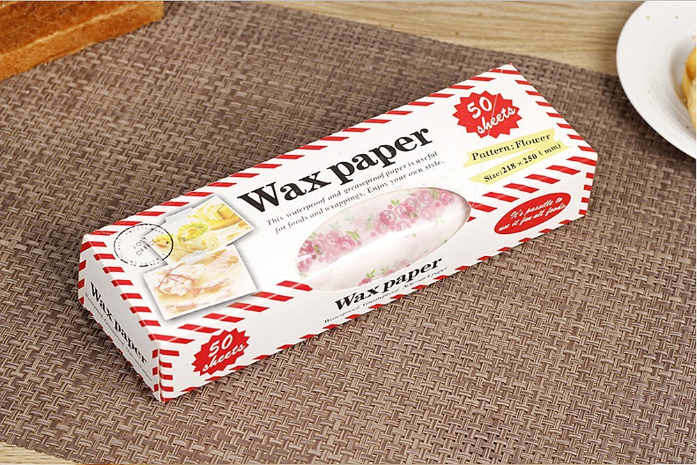Wax Paper,Food Picnic Paper,50 sheets Grease Proof Paper,Waterproof Dry Hamburger Paper Liners Wrapping Tissue for Plastic Food Basket By Meleg Otthon(floral pattern)