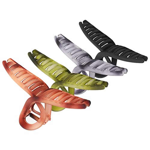Vokmo Large Claw Hair Clips for Women - Upgraded New Gradient Non-slip Hair Accessories for Styling Thin and Thick Hair (4 PCS)