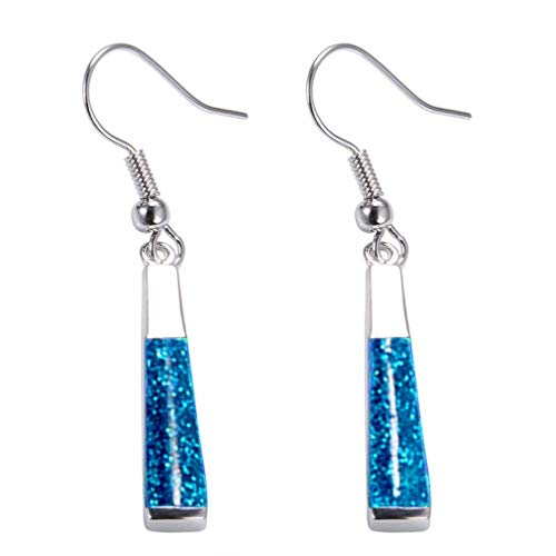 PULABO Strong and Long-LastingOpal Drop Earrings Long Artificail Opal Gems Hook Earings Bohemian Dangle Earrings Women Ornament Dependable Performance