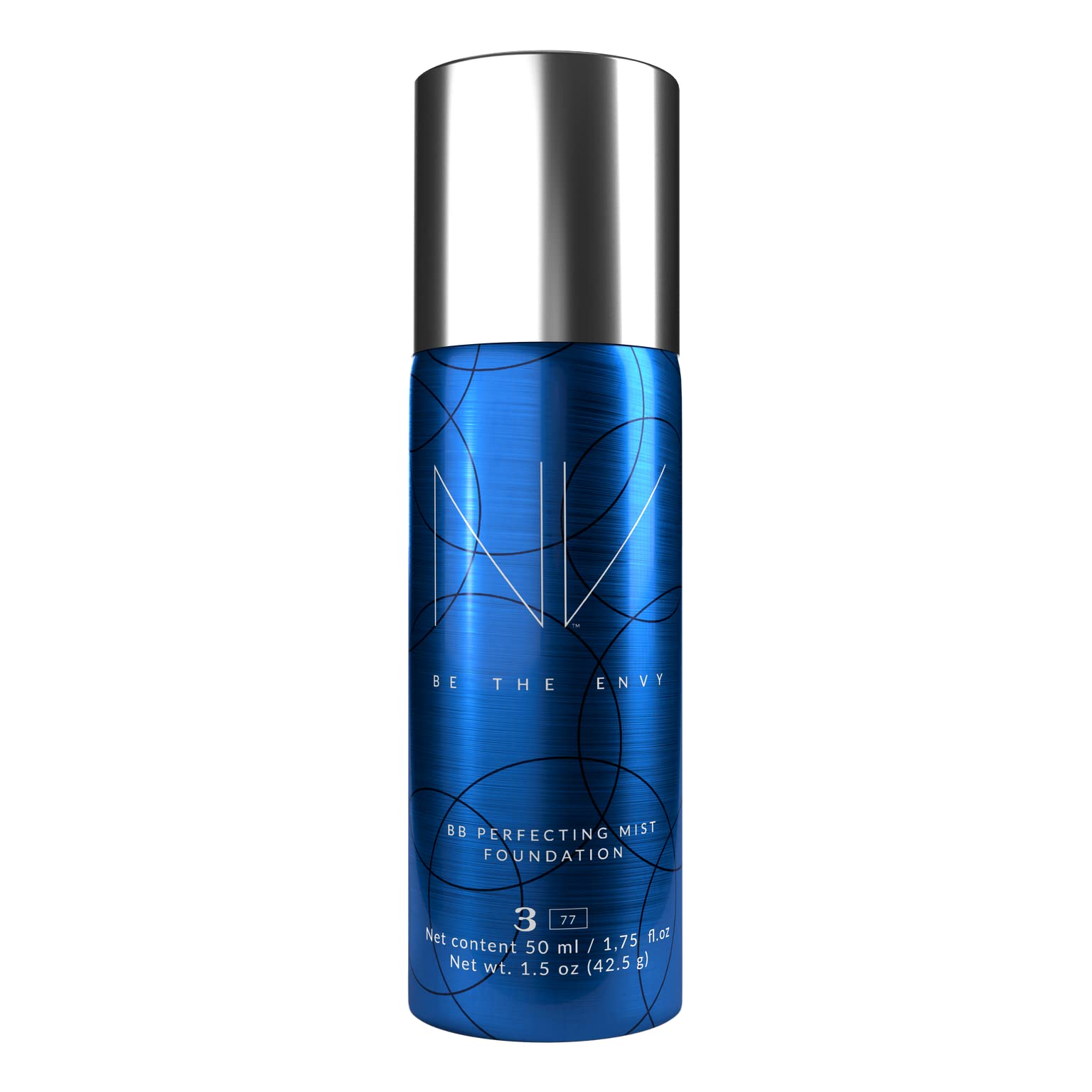 NV BB Perfecting Mist Foundation Buildable Coverage Professional Airbrush Makeup with Plant-based Stem Cell Polypeptides, Vitamins A, D, E and Aloe, 1.5 ounces, Cool Buff